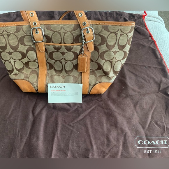 Bags | Authentic Coach Signature Tote Bag Small | Poshmark